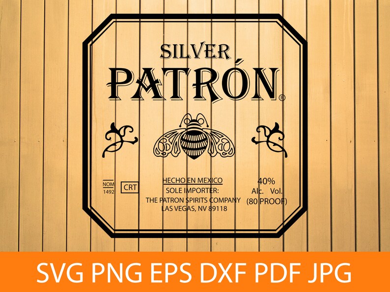 Silver Patron SVG PNG DXF Silver Patron Files for Cricut - Etsy Hong Kong