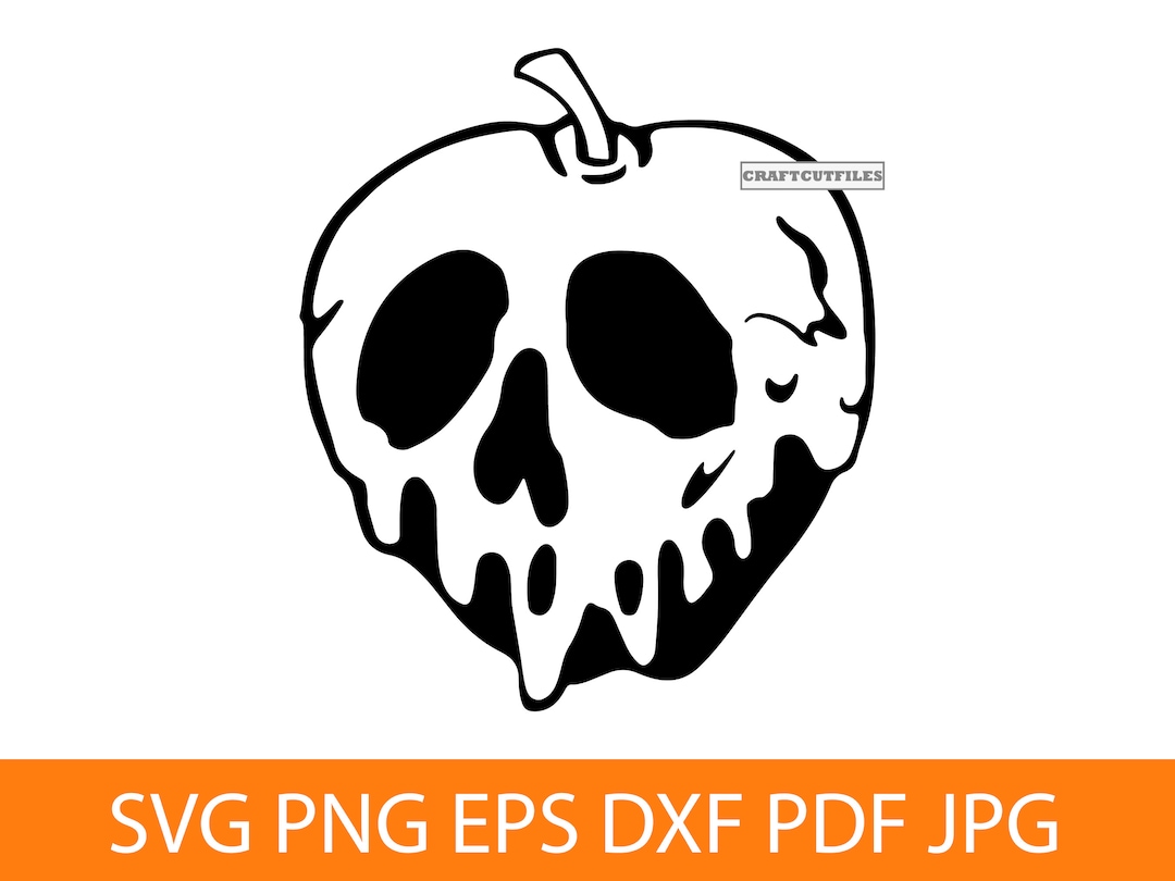 Poison Apple SVG PNG DXF, Poisoned Apple Svg, Cute Halloween Svg, Snow ...