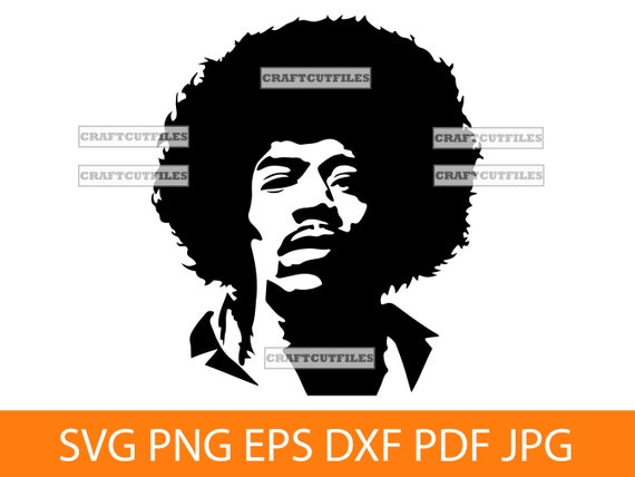 Jimi Hendrix Silhouette Vector