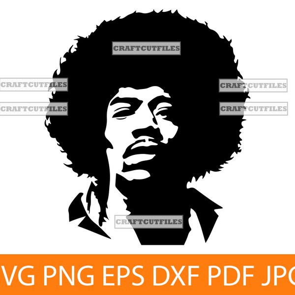 Jimi Hendrix Svg - Etsy