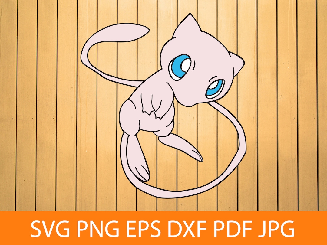 Mew SVG PNG DXF, Pokemon Svg, Mew Clipart, Mew Files for Cricut, Mew ...