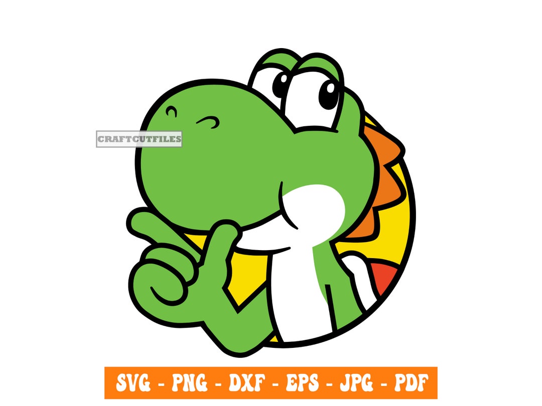 Yoshi Face #3 SVG PNG PDF, Yoshi Svg, Yoshi Clipart, Yoshi Files for ...