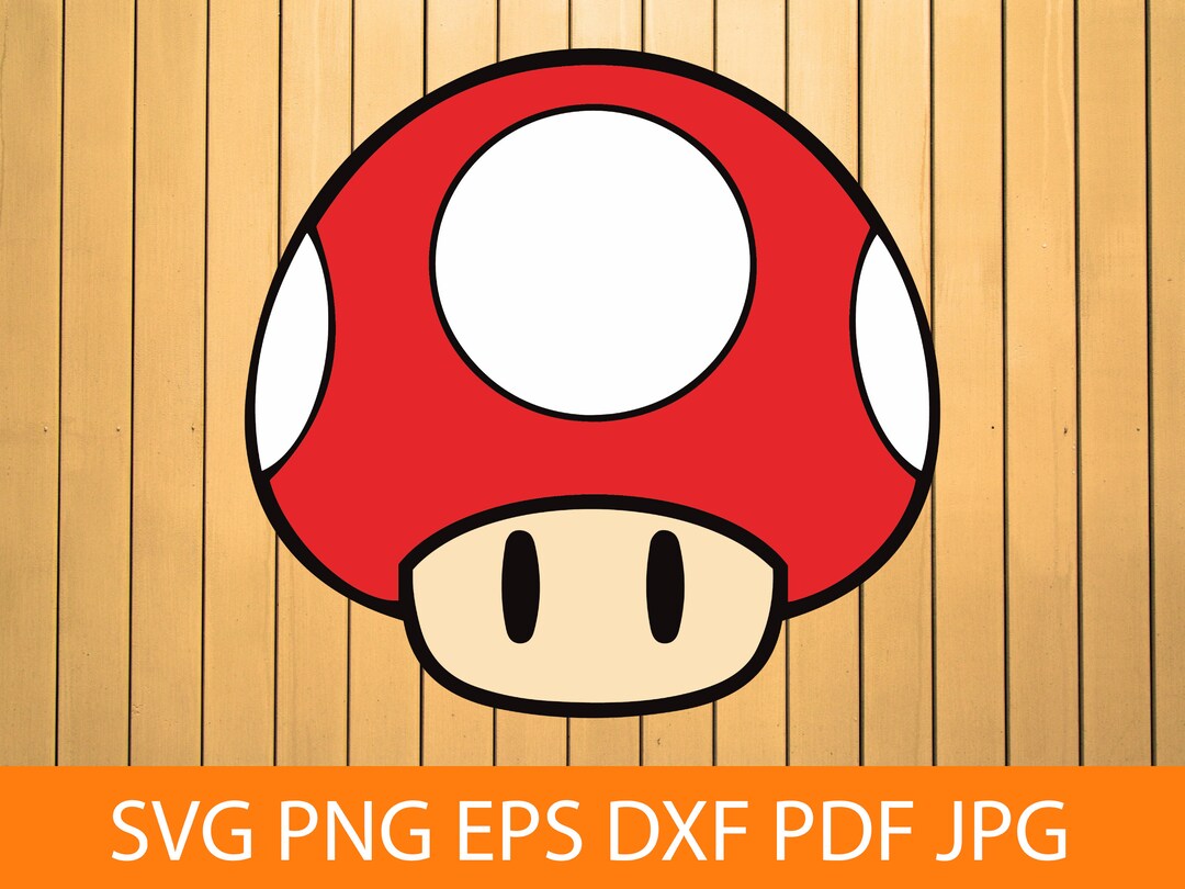 Super Mushroom SVG PNG DXF - Etsy
