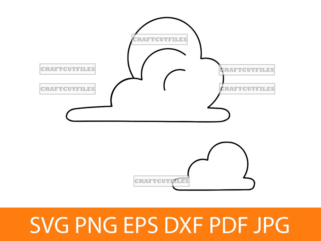 Toy Clouds SVG DXF PNG, Cartoon Cloud Svg, Kids Cloud Svg, Toy Clouds ...