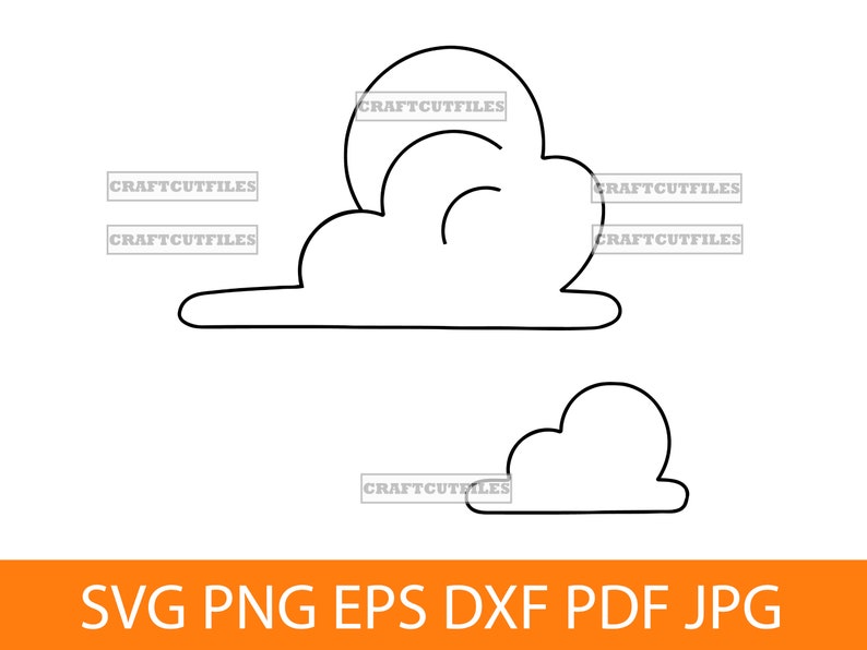Toy Clouds SVG DXF PNG, Cartoon Cloud Svg, Kids Cloud Svg, Toy Clouds ...