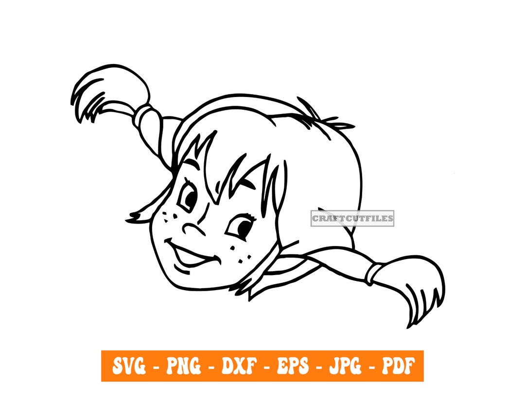 Pippi Longstocking 2 SVG, Astrid Lindgren, Clipart, Files for Cricut ...