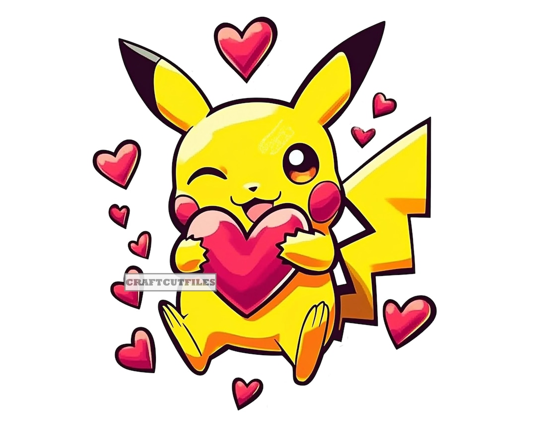 Pikachu Valentine PNG, Pikachu Holding Heart PNG, Cute Pikachu PNG ...