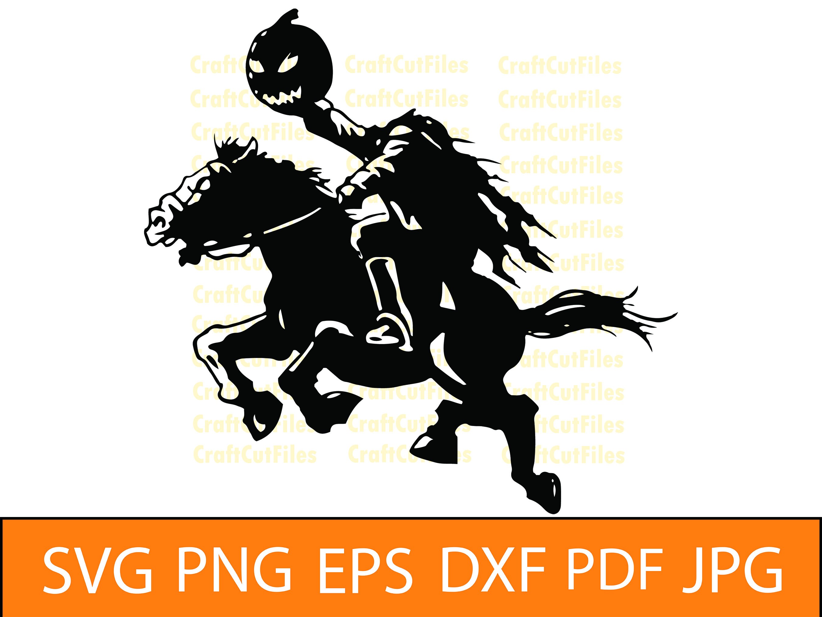 Headless Horseman SVG Spooky Svg Halloween Svg Headless - Etsy México