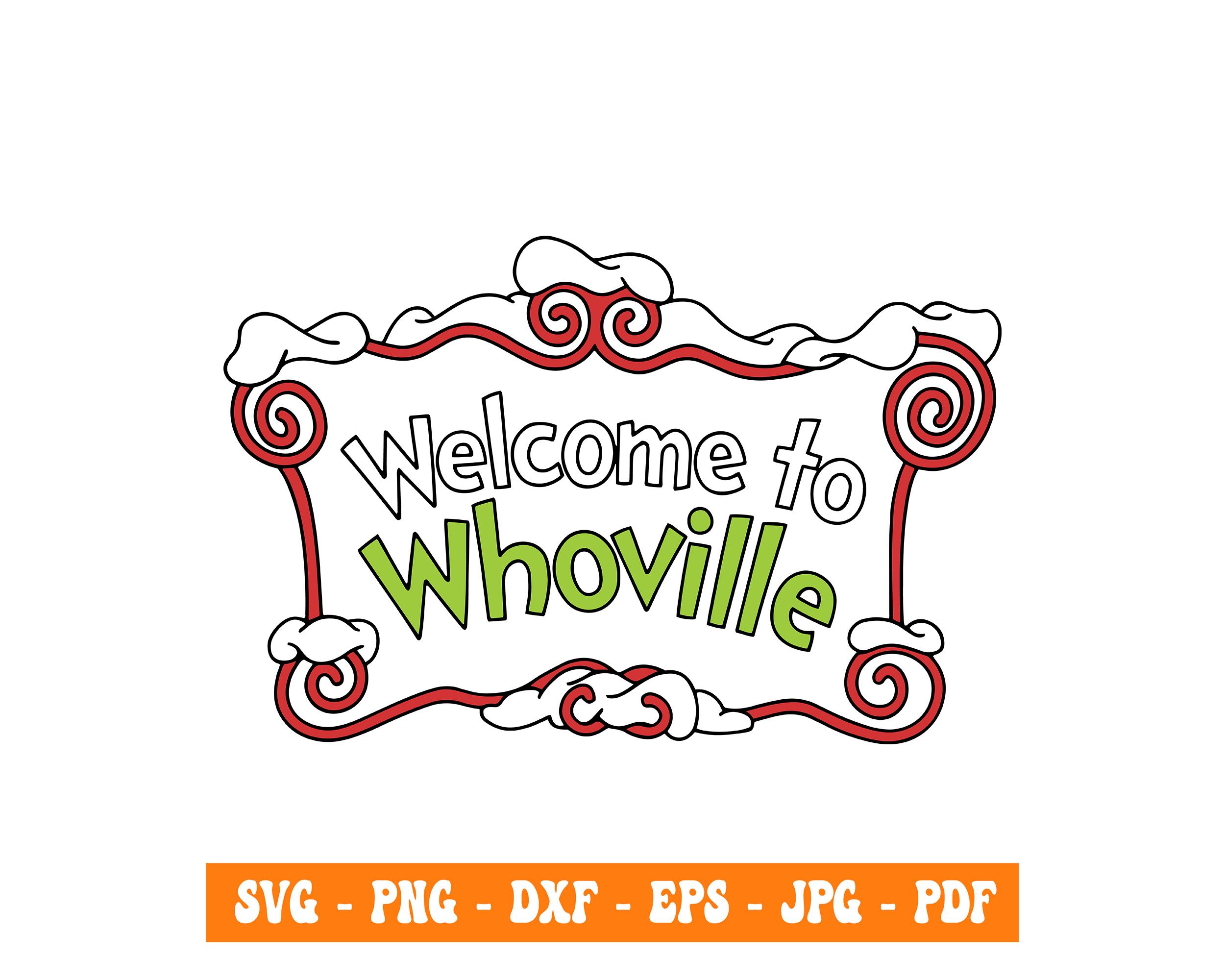Welcome to Whoville Sign SVG PNG DXF, Christmas Sign Cut File - Etsy Canada