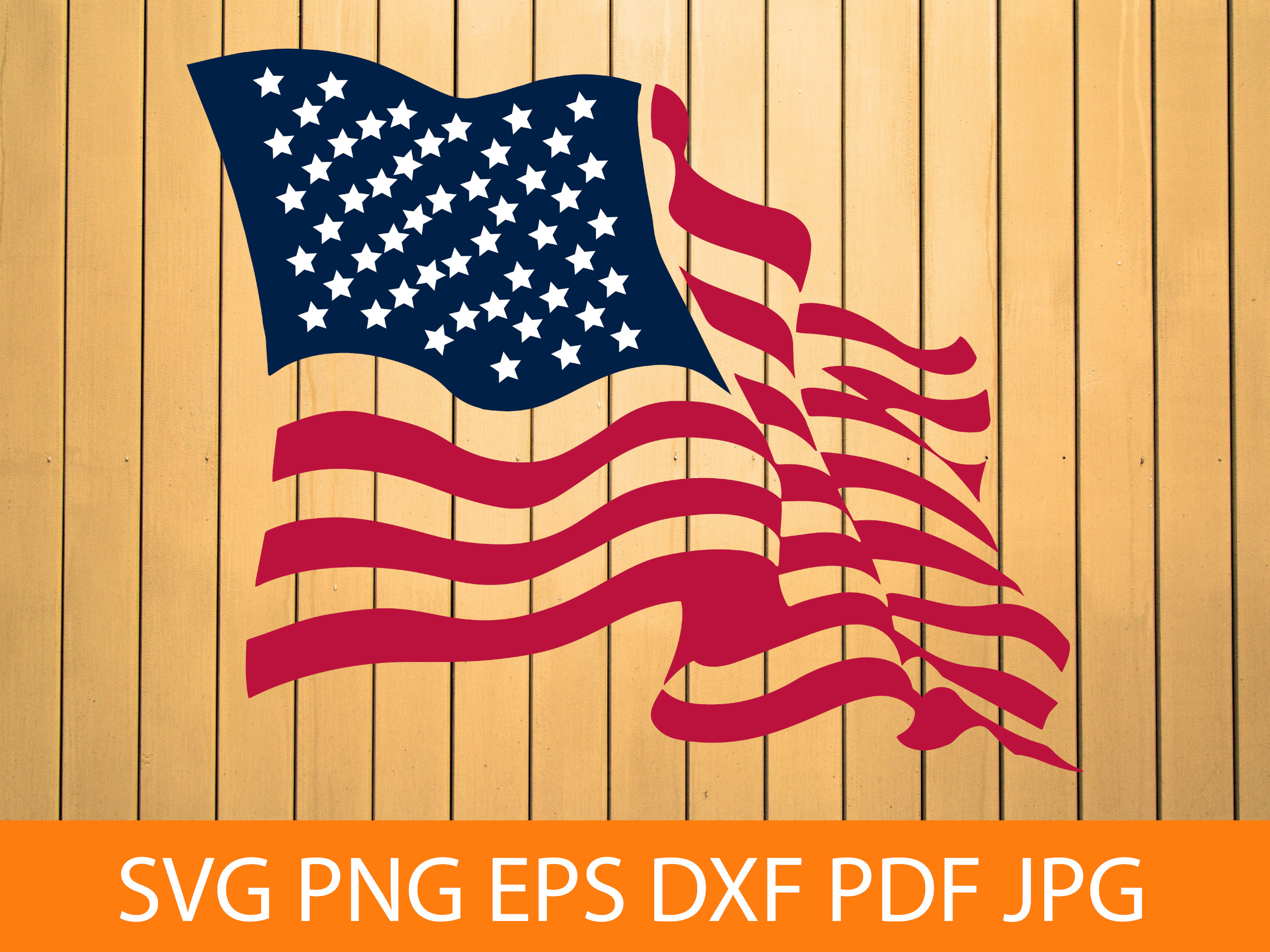 American Flag SVG PNG Pdf, American Waving Flag Svg, USA Flag Svg ...