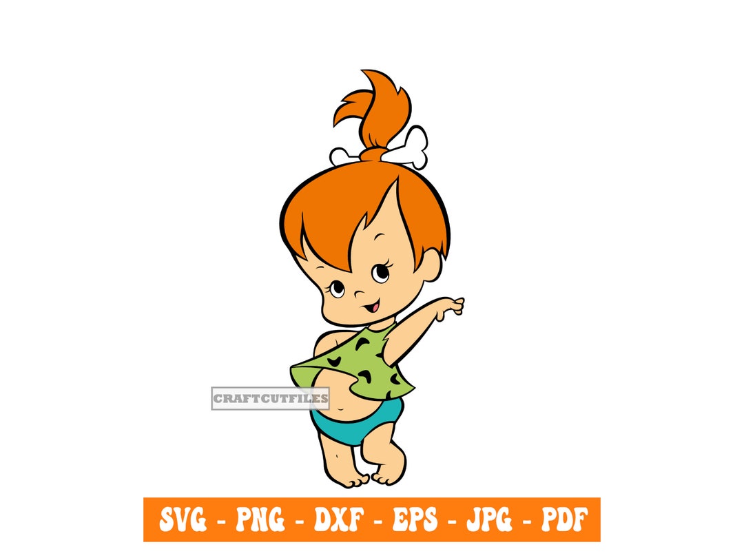 Pebbles Flintstone SVG PNG PDF, Pebbles Flintstone Clipart, Pebbles ...