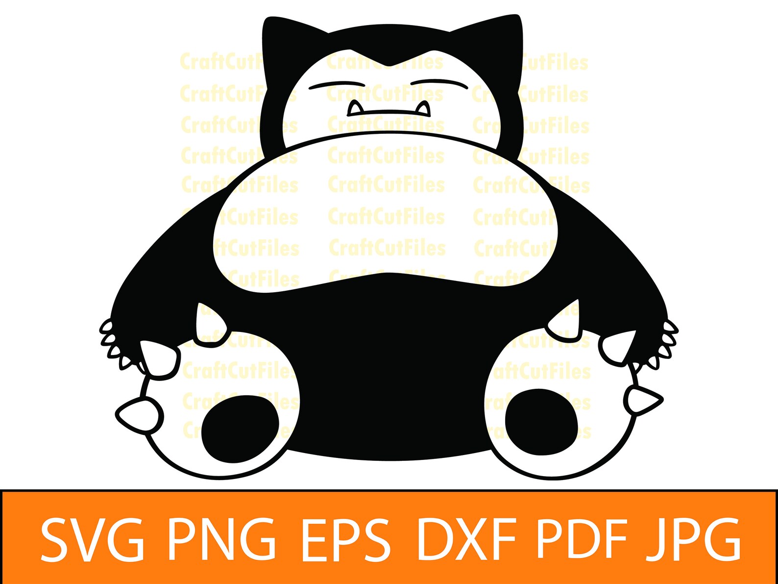 Snorlax SVG PNG DXF, Pokemon Svg, Snorlax Clipart, Snorlax Cricut Files ...