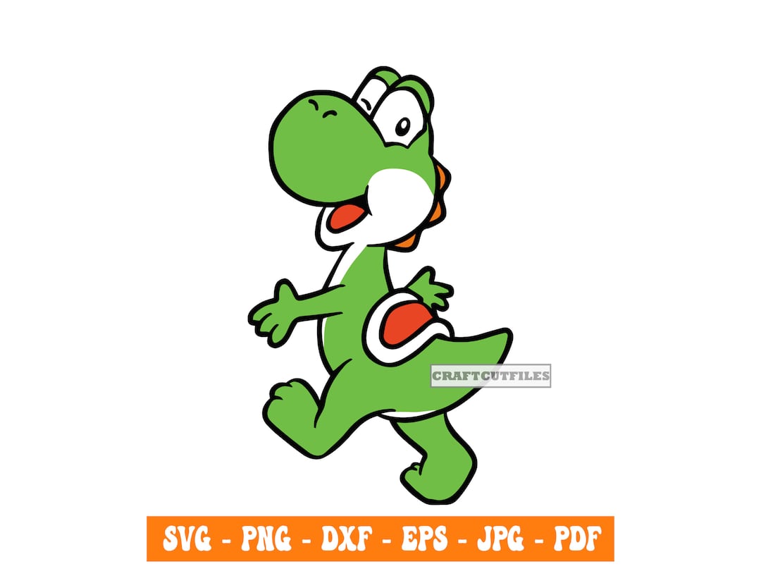 Yoshi #2 SVG PNG PDF, Yoshi Clipart, Yoshi Files for Cricut, Yoshi Cut ...