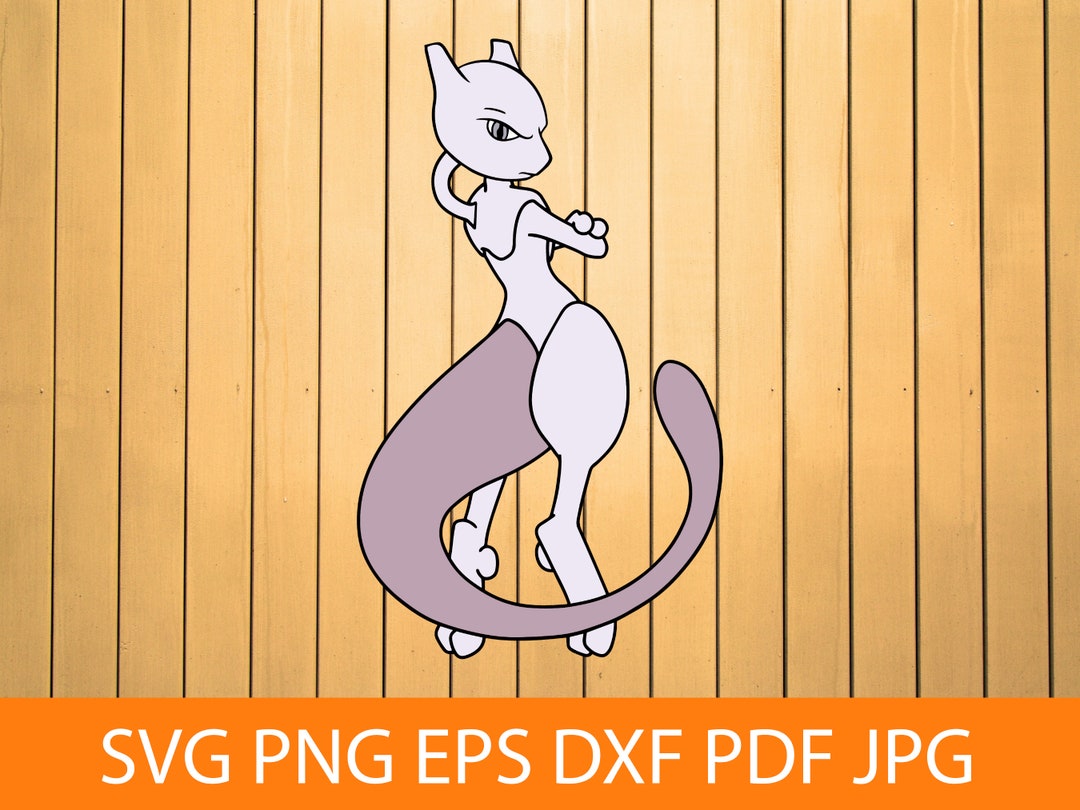Mewtwo SVG PNG DXF, Pokemon Svg, Mewtwo Clipart, Mewtwo Files for ...