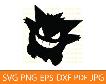 Gengar Tongue Vector File Svg Ai Pdf Eps Png Cdr Poke - Etsy