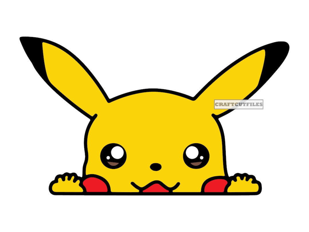 Peek-a-chu SVG PNG EPS Peeking Pikachu Svg Pikachu Svg - Etsy