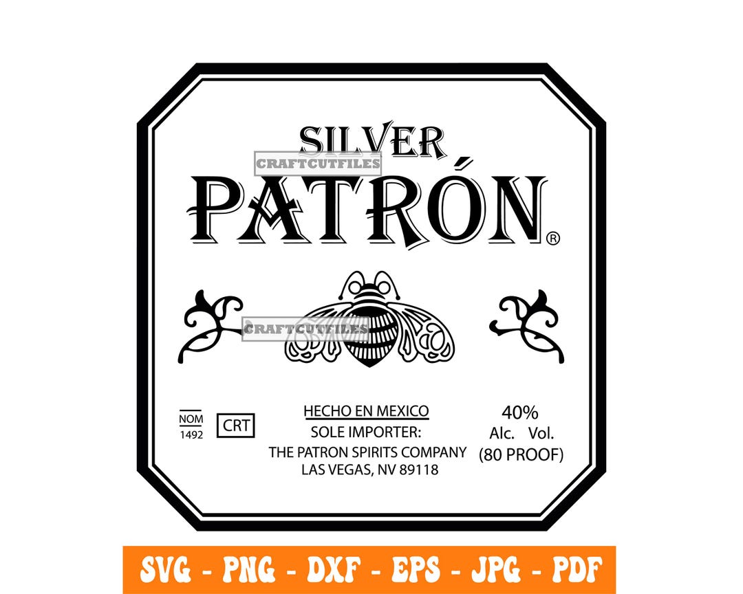 Silver Patron SVG PNG DXF, Silver Patron Files for Cricut, Silver ...