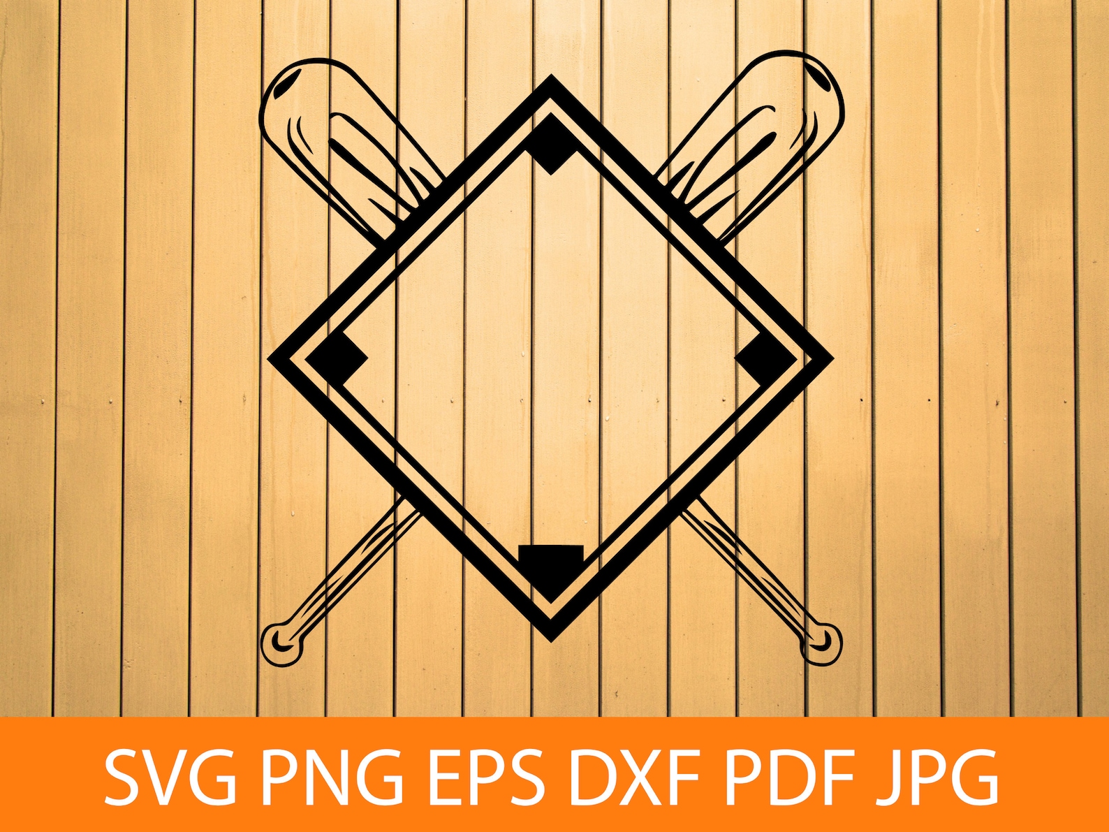 Baseball SVG Baseball Frame SVG Baseball Diamond SVG - Etsy