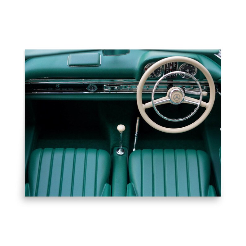 Vintage Mercedes-benz RHD Interior Poster - Etsy