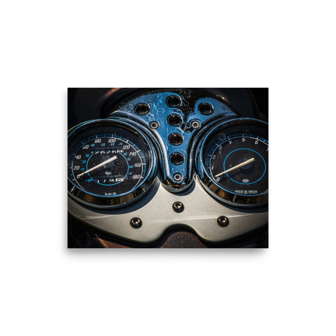 Vintage Motorcycle Cluster Poster - Etsy