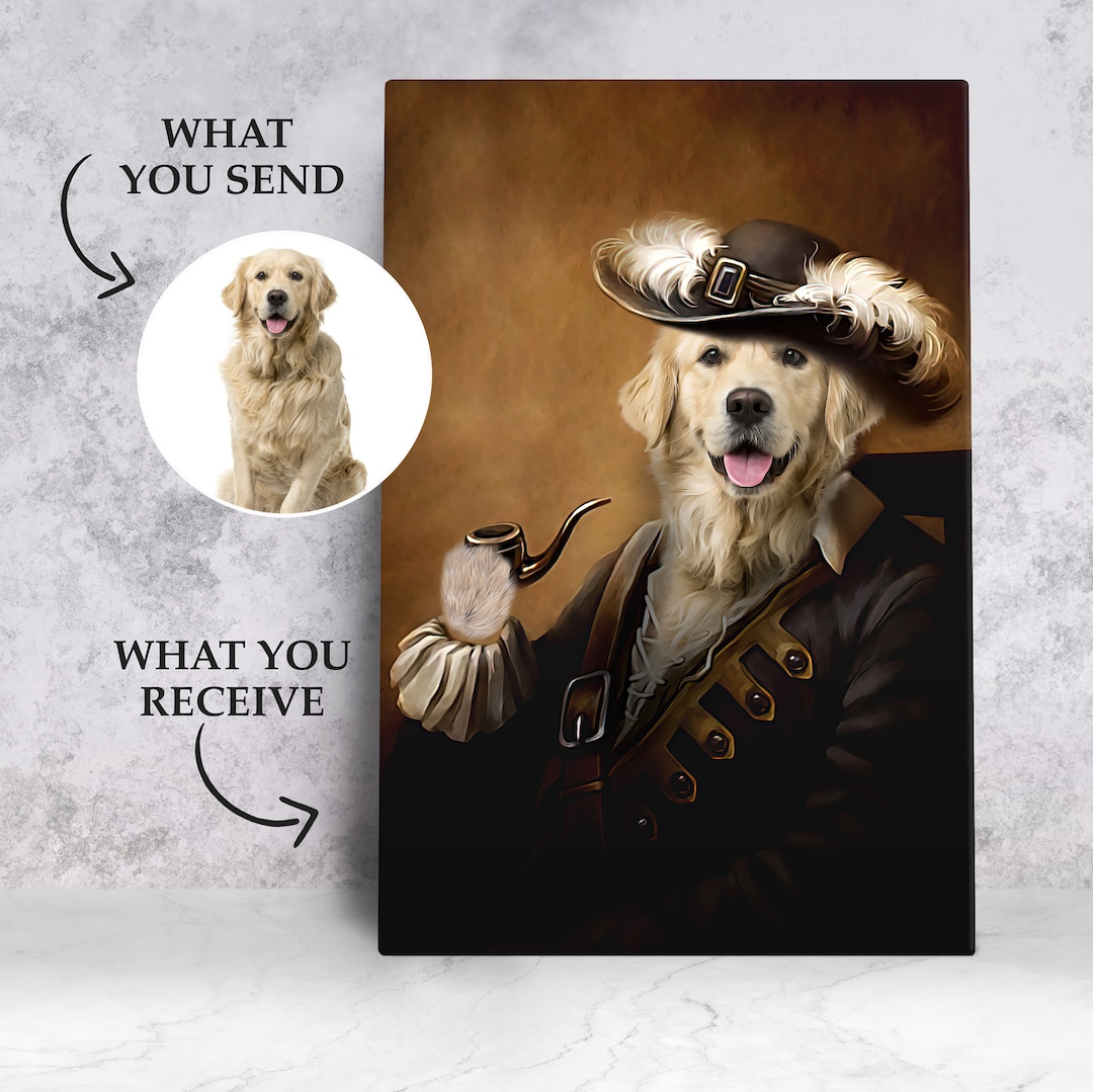 Custom Historical Pet Portrait, Medieval Pet Portrait, Custom Halloween ...