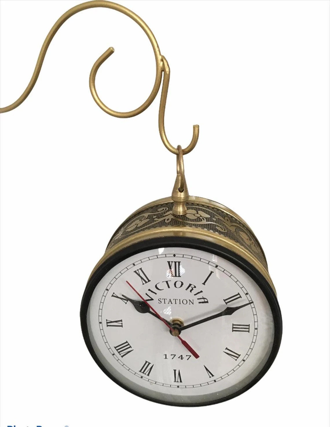 Victoria Antique Station Double Sided Copper Finish Wall Clock - Etsy