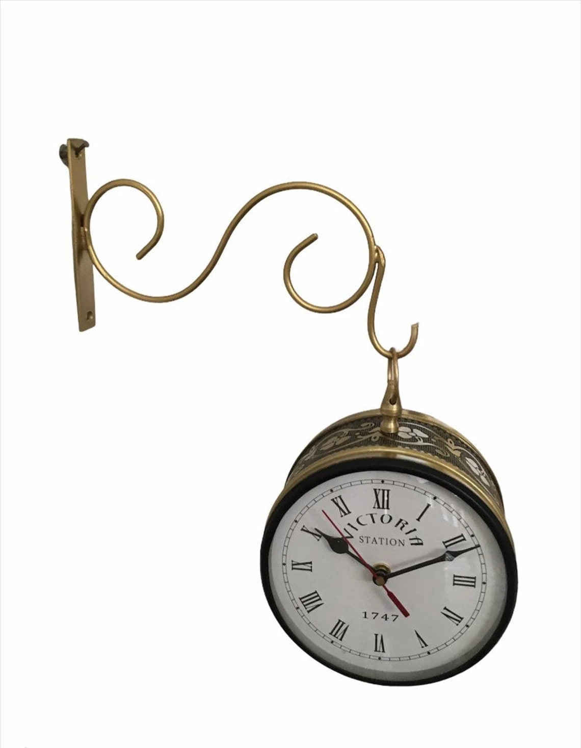 Victoria Antique Station Double Sided Copper Finish Wall Clock - Etsy