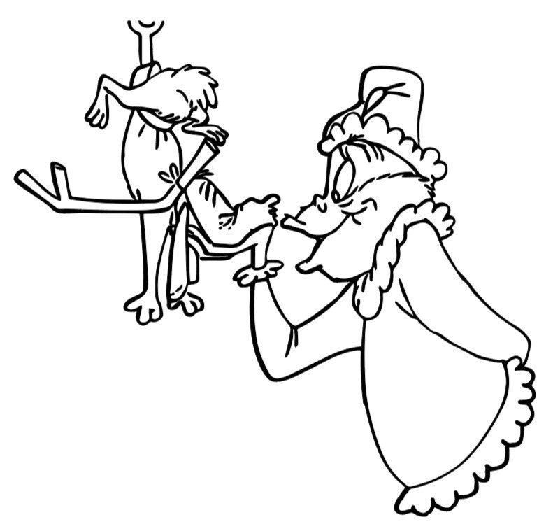 Grinch Black And White