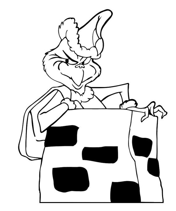 Grinch Black And White