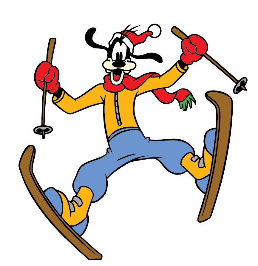 Goofy Skiing Clip Art