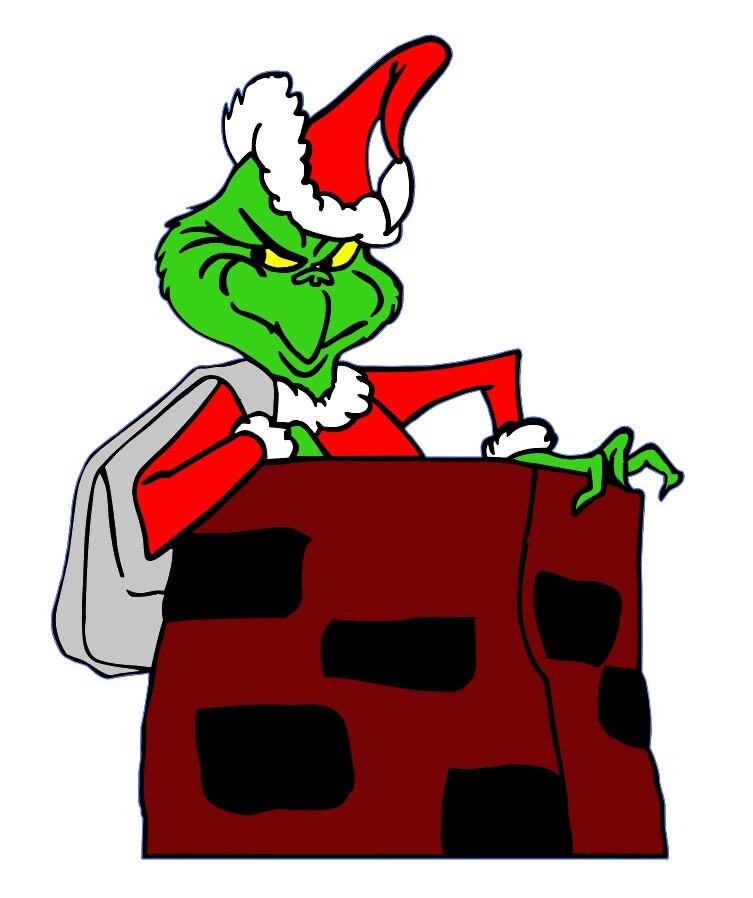Grinch Chimney Svg - Etsy