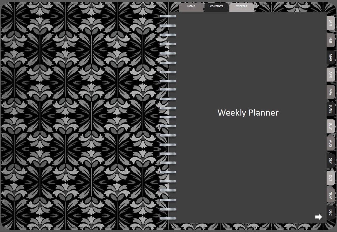 Black Regal Universal Weekly Planner - Etsy