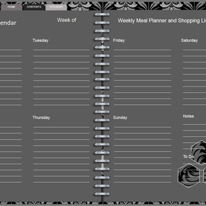 Black Regal Universal Weekly Planner - Etsy