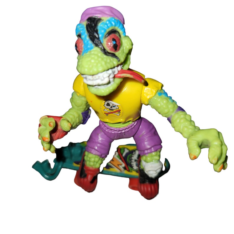 1990 TMNT Mondo Gecko Action Figure With Skateboard - Etsy