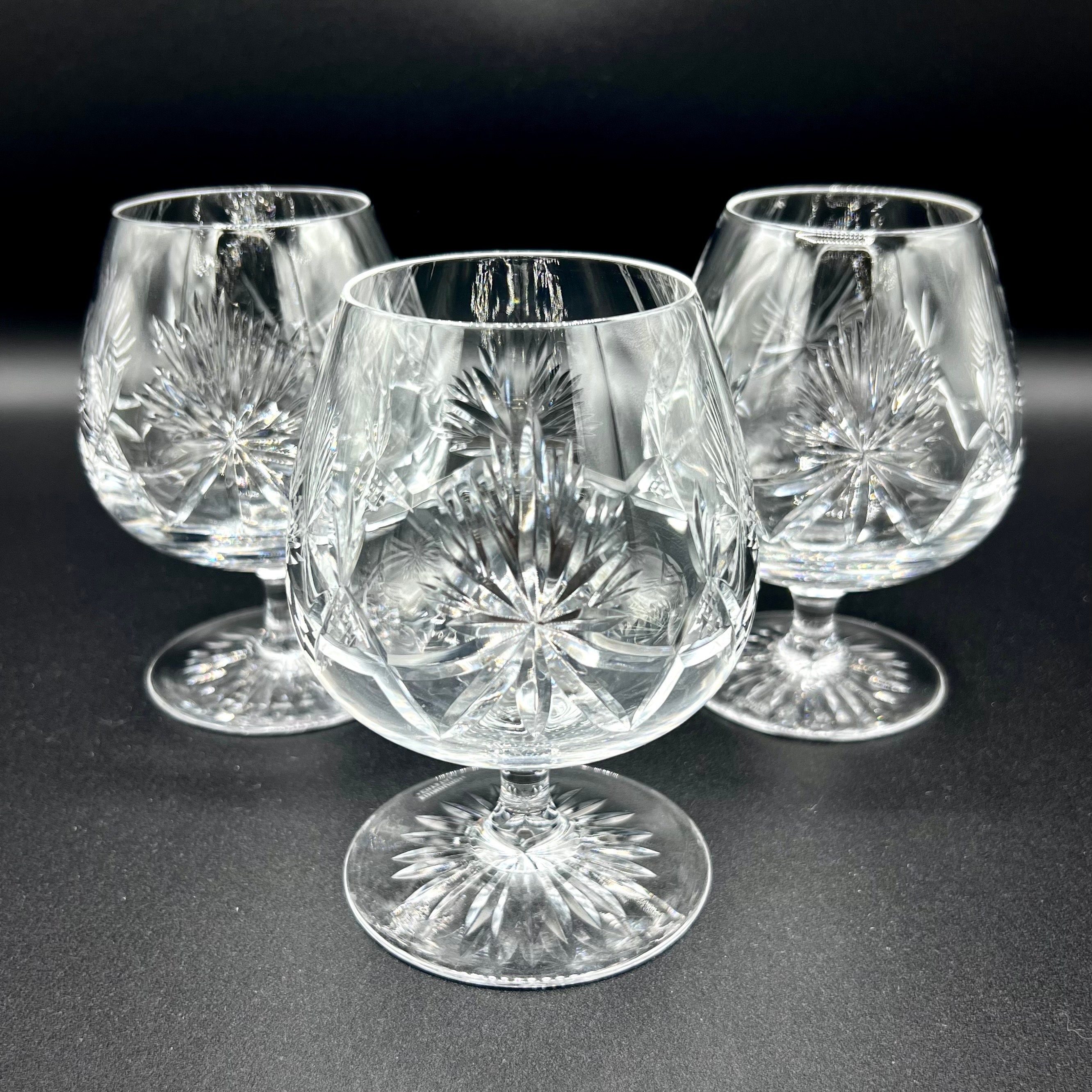 EDINBURGH CRYSTAL COGNAC Glasses, Star of Edinburgh Pattern, Vintage ...