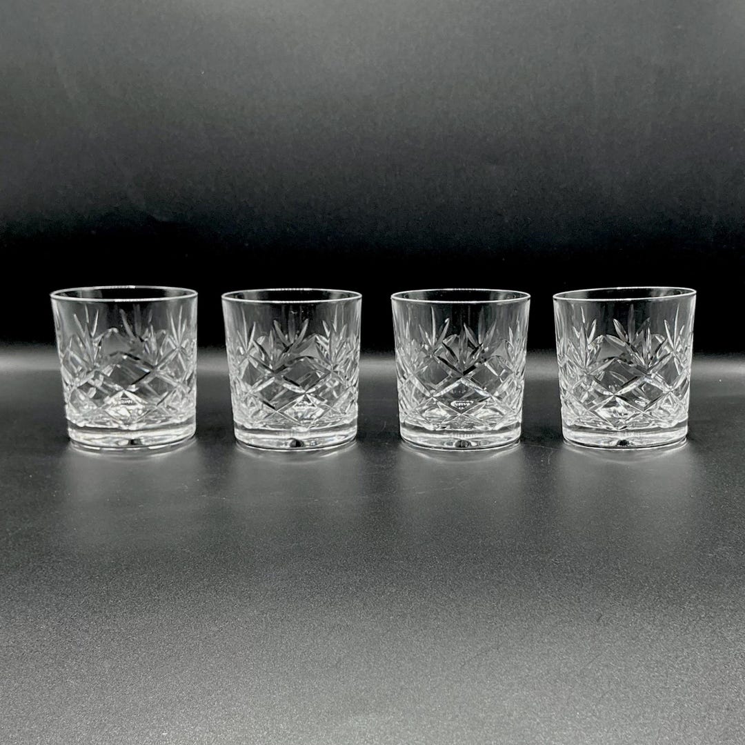 VINTAGE WHISKEY TUMBLER Glasses, Thomas Webb Crystal Old Fashioned or ...