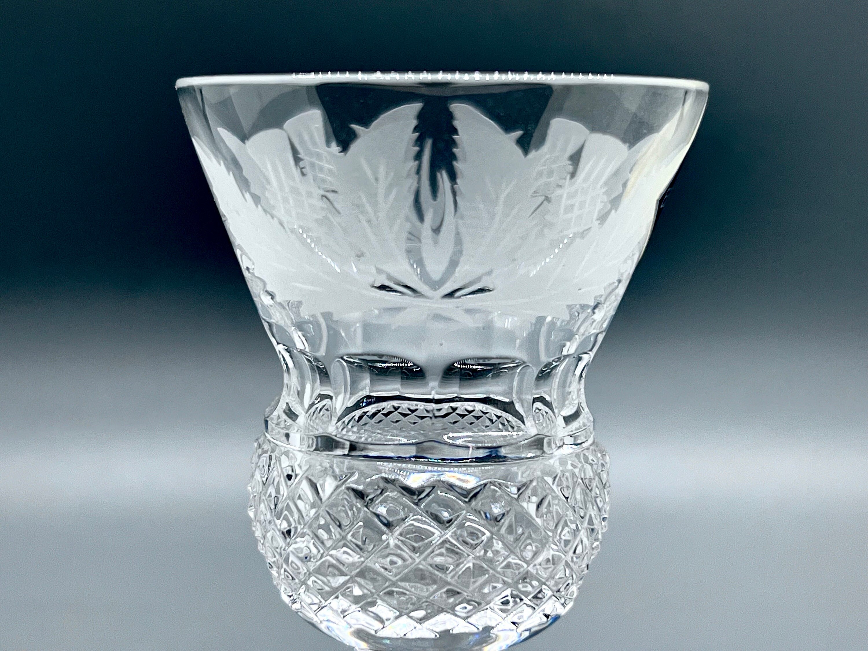 Vintage Edinburgh Crystal Thistle Cordial Glass - Signed Scottish ...