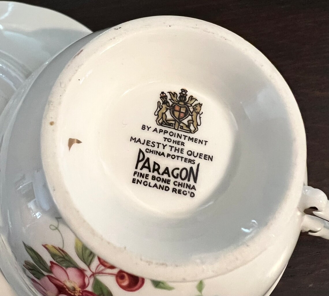 VINTAGE PARAGON Teaset, Cup & Saucer Paragon Teacup Vintage Cabinet Cup ...