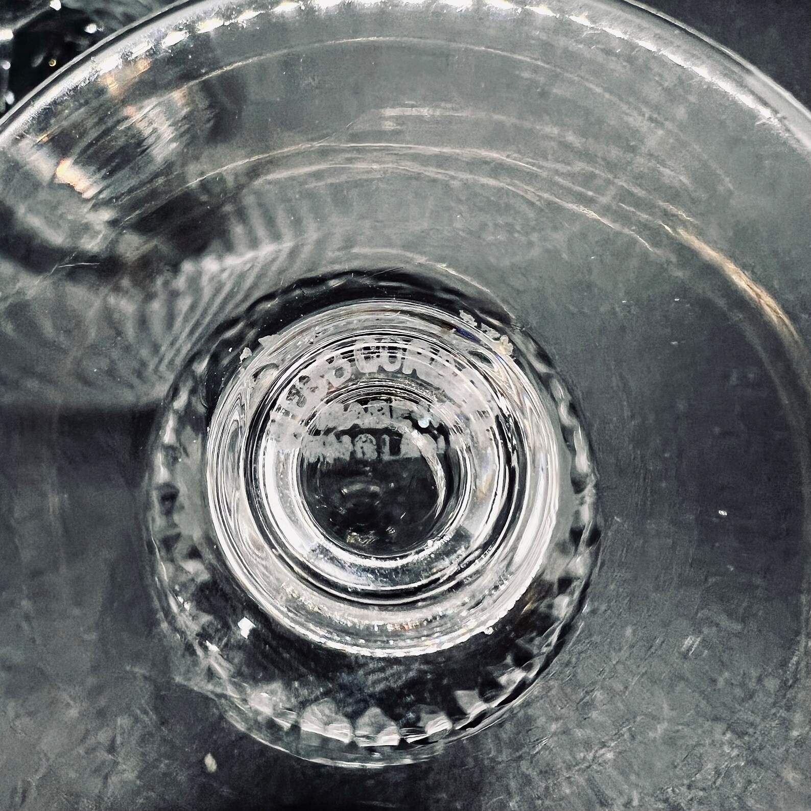Vintage Webb Corbet Crystal Cordial Glasses: Dimple Cut Port Wine Set ...