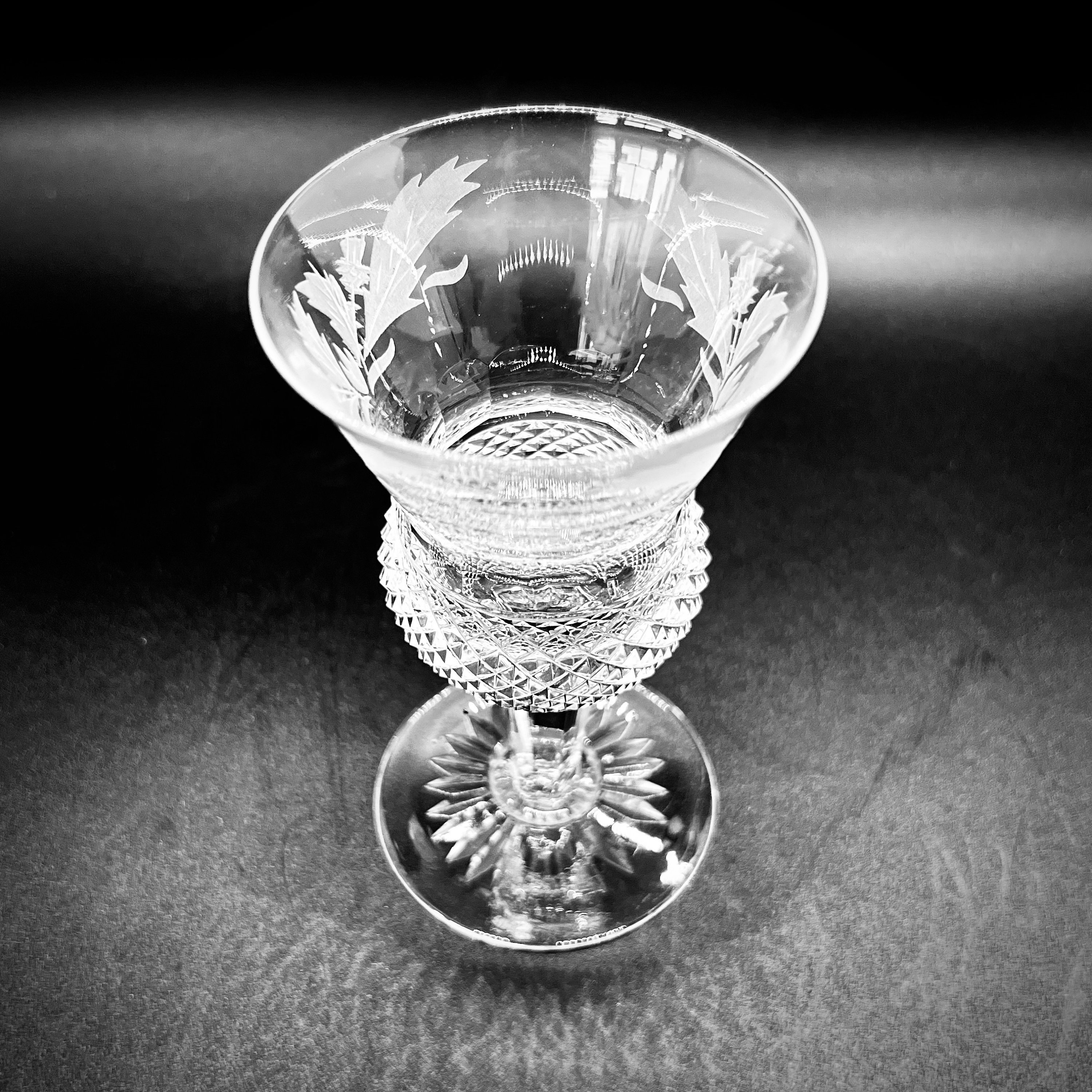 EDINBURGH CRYSTAL GLASS Vintage Edinburgh Thistle Sherry Glass Vintage ...