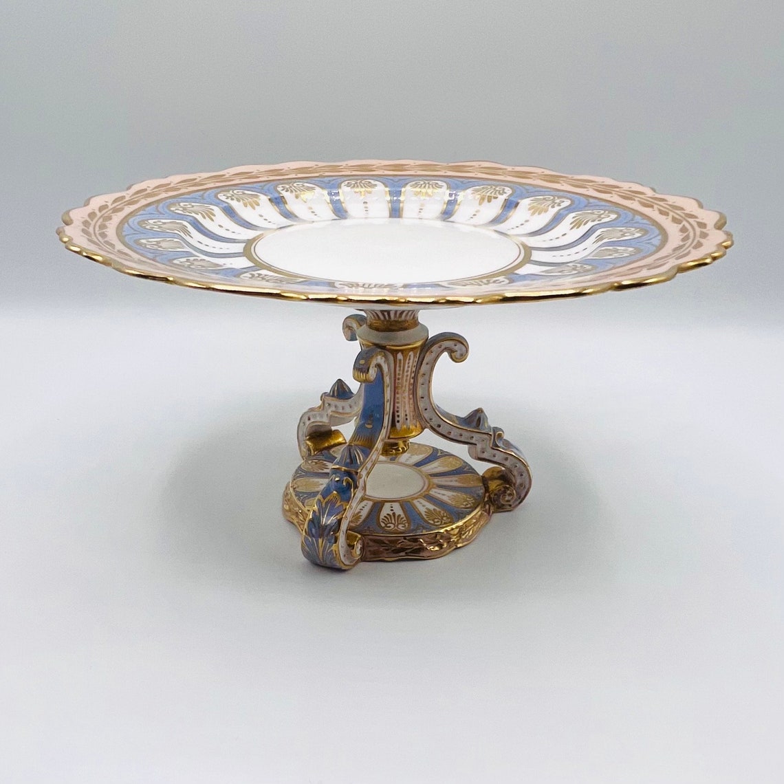 ANTIQUE PORCELAIN TAZZA Antique Paragon Compote Plate , Edwardian ...