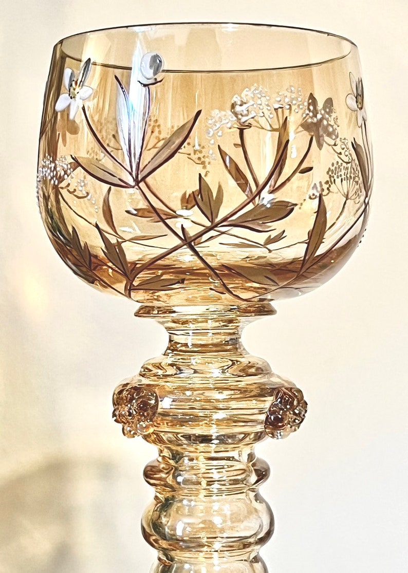 Antique ROEMER FRITZ HECKERT Hock Wine Glass Handblown Glass Antique ...
