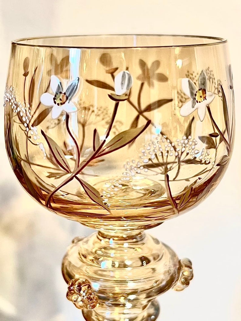 Antique ROEMER FRITZ HECKERT Hock Wine Glass Handblown Glass Antique ...