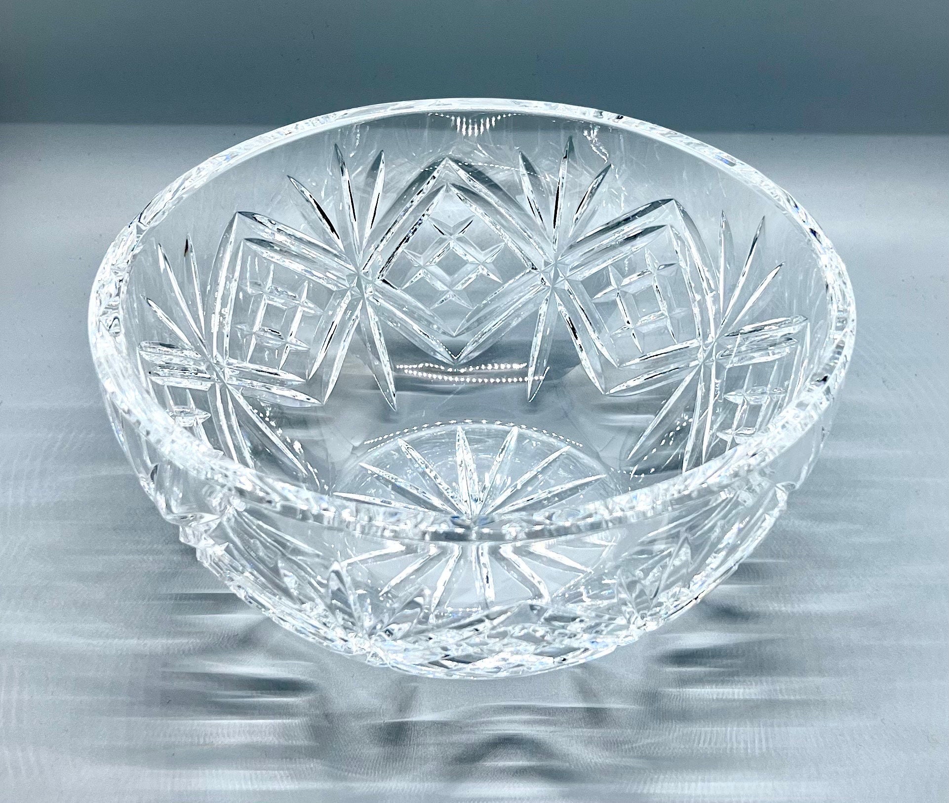 VINTAGE CUT CRYSTAL Bowl Vintage Fruit Bowl Large Crystal - Etsy