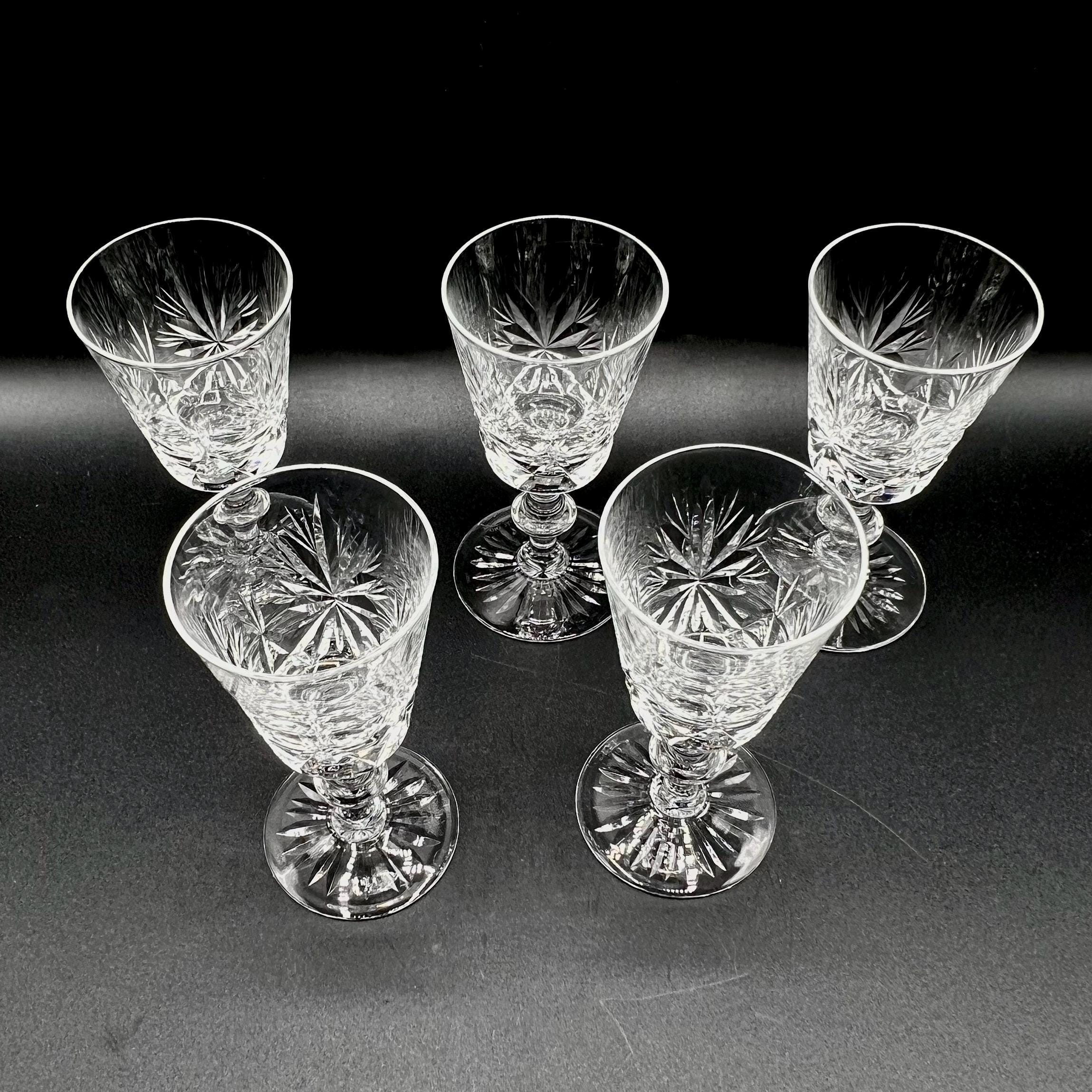 VINTAGE EDINBURGH CRYSTAL, Star of Edinburgh, 5 Liquer, Aperitif, Small ...