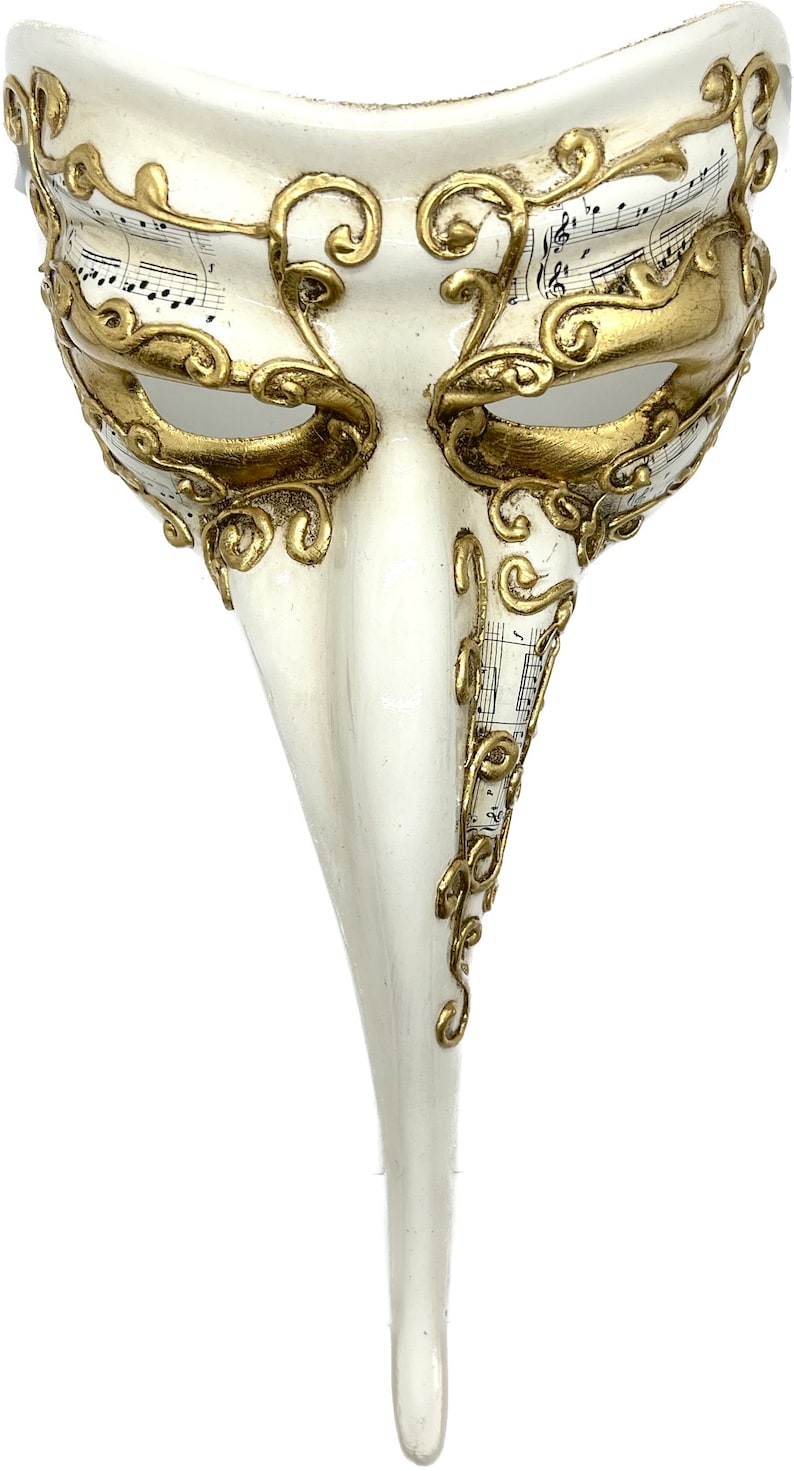 Vintage Venetian Long Nose Mask: Handpainted Casanova Masquerade - Etsy