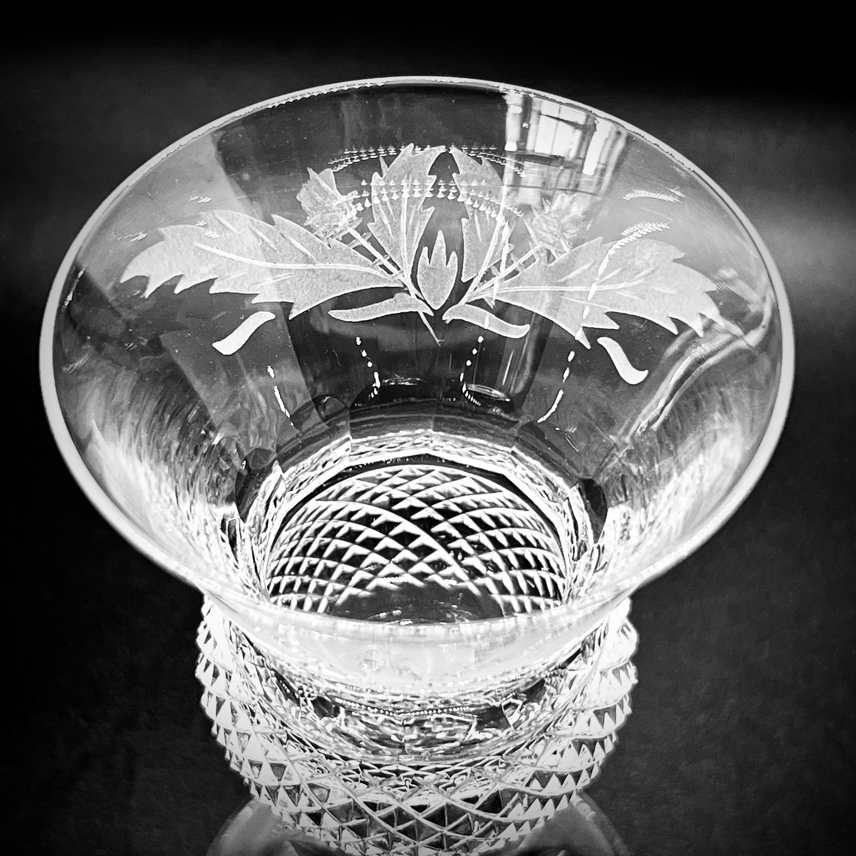 EDINBURGH CRYSTAL GLASS Vintage Edinburgh Thistle Sherry Glass Vintage ...