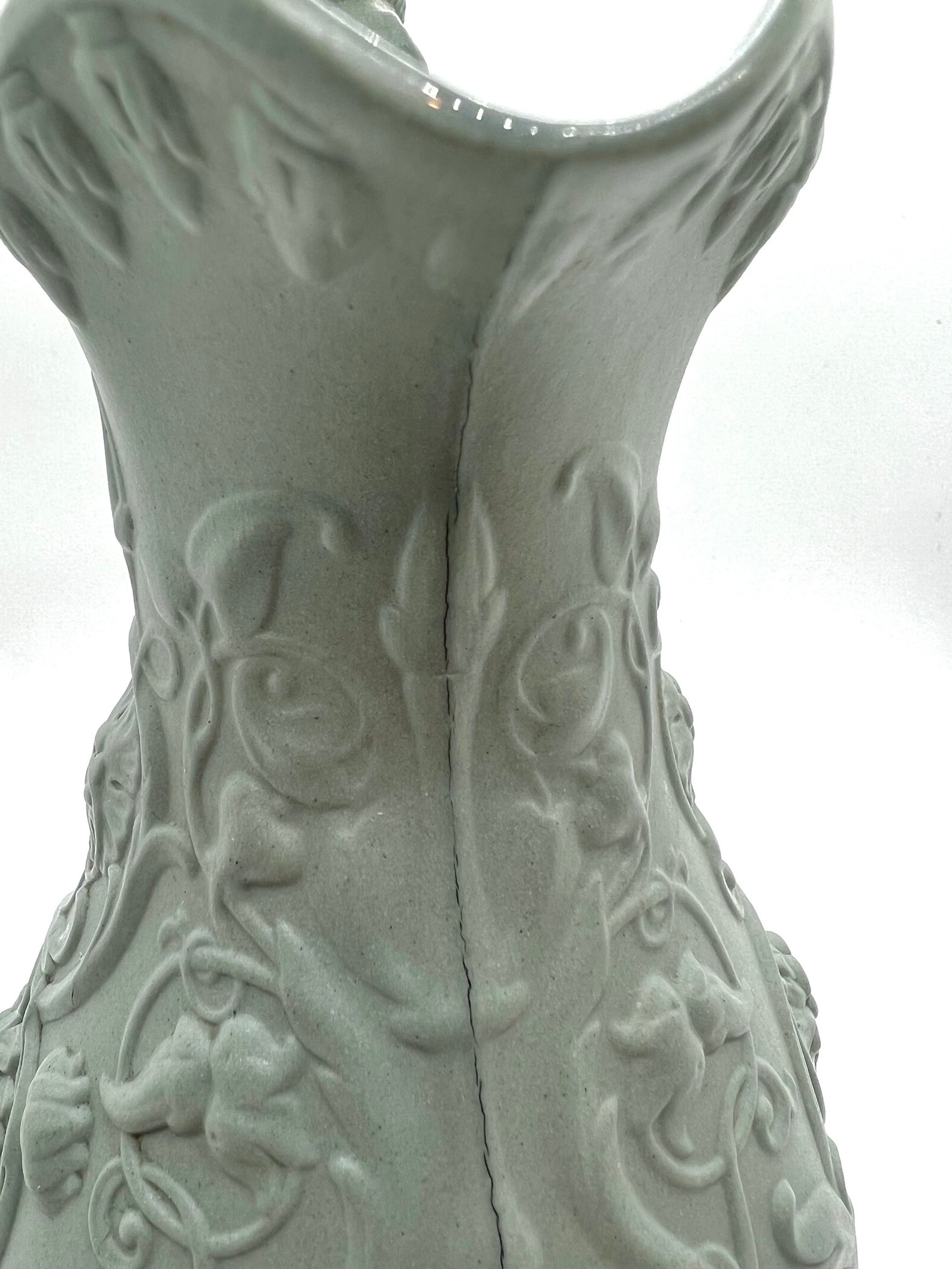 ANTIQUE JADE PITCHER Green Stone Relief Moulded Jug - Etsy