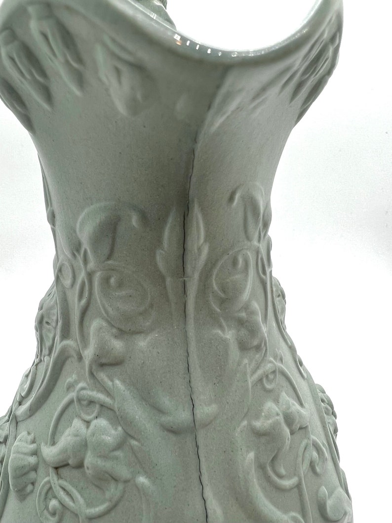 ANTIQUE JADE PITCHER Green Stone Relief Moulded Jug - Etsy