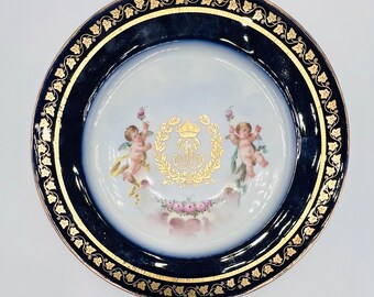 ANTIQUE SEVRES PORCELAIN Plate King Louis Philippe Sevres Chateau Des ...